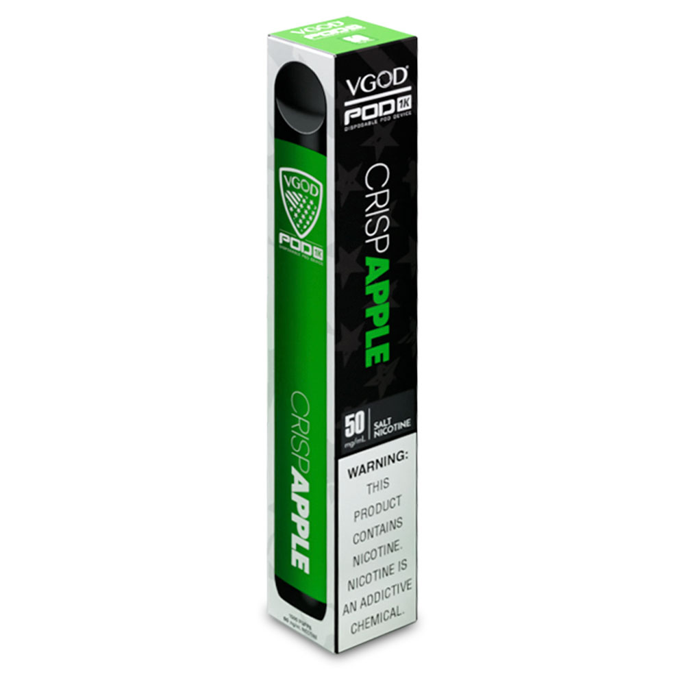 Pod Descartável Vgod Pod1K 1500 puffs Crisp Apple – House Of Vape